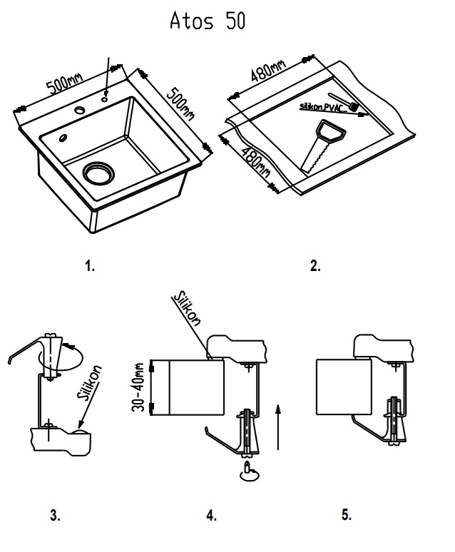 METALAC XAtos 50 500x500/200 CRNA