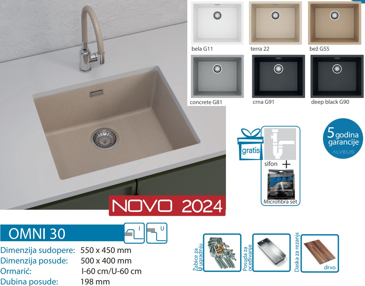 ALVEUS OMNI 30 DEEP BLACK 550x450/198 mm